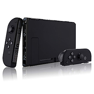 eXtremeRate Black Front Back Plate for Nintendo Switch Console, NS Joycon Handheld Controller Housing with Full Set Buttons, Full Set Replacement Shell for Nintendo Switch - Switch NOT Included