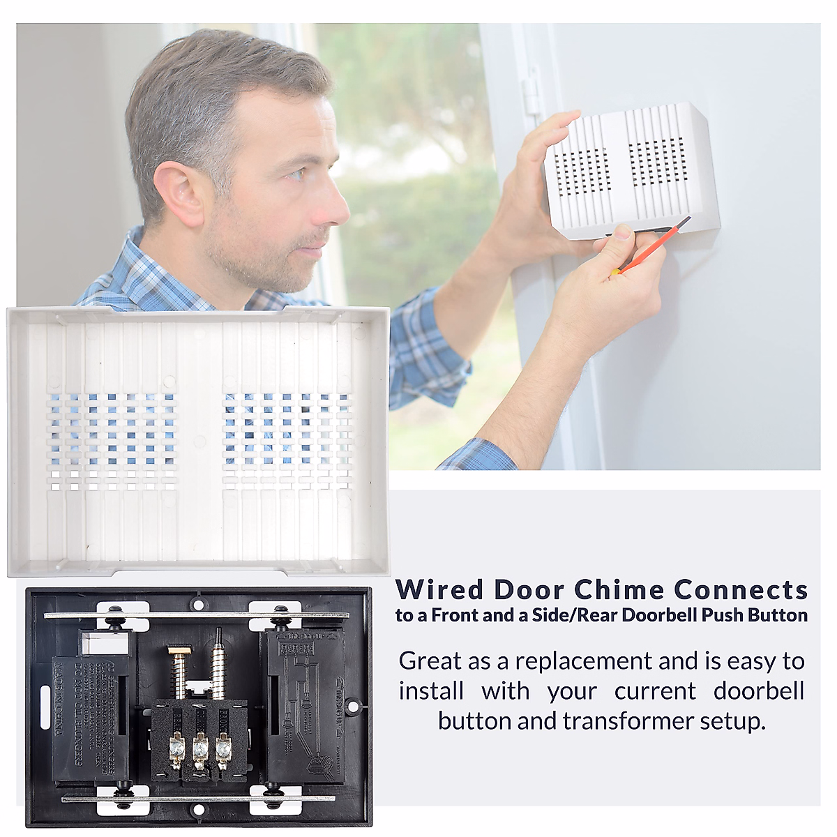 Newhouse Hardware CHM4 Doorbell Chime, White