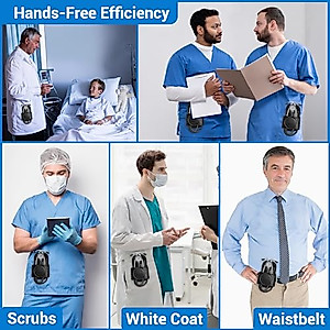 Magnetic Stethoscope Holster for 3M Littmann Stethoscope, MDF, & More. Stethoscope Holder Hip Clip Great for RN, MD, EMT, & Medical Student. (Black)