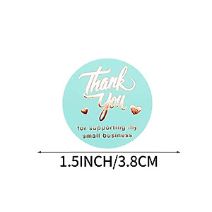 Thank You Stickers Roll,500pcs Thank You for Supporting My Small Business Stickers with 4 Designs Gold Foil Font Thank You Label Stickers for Variety Business.