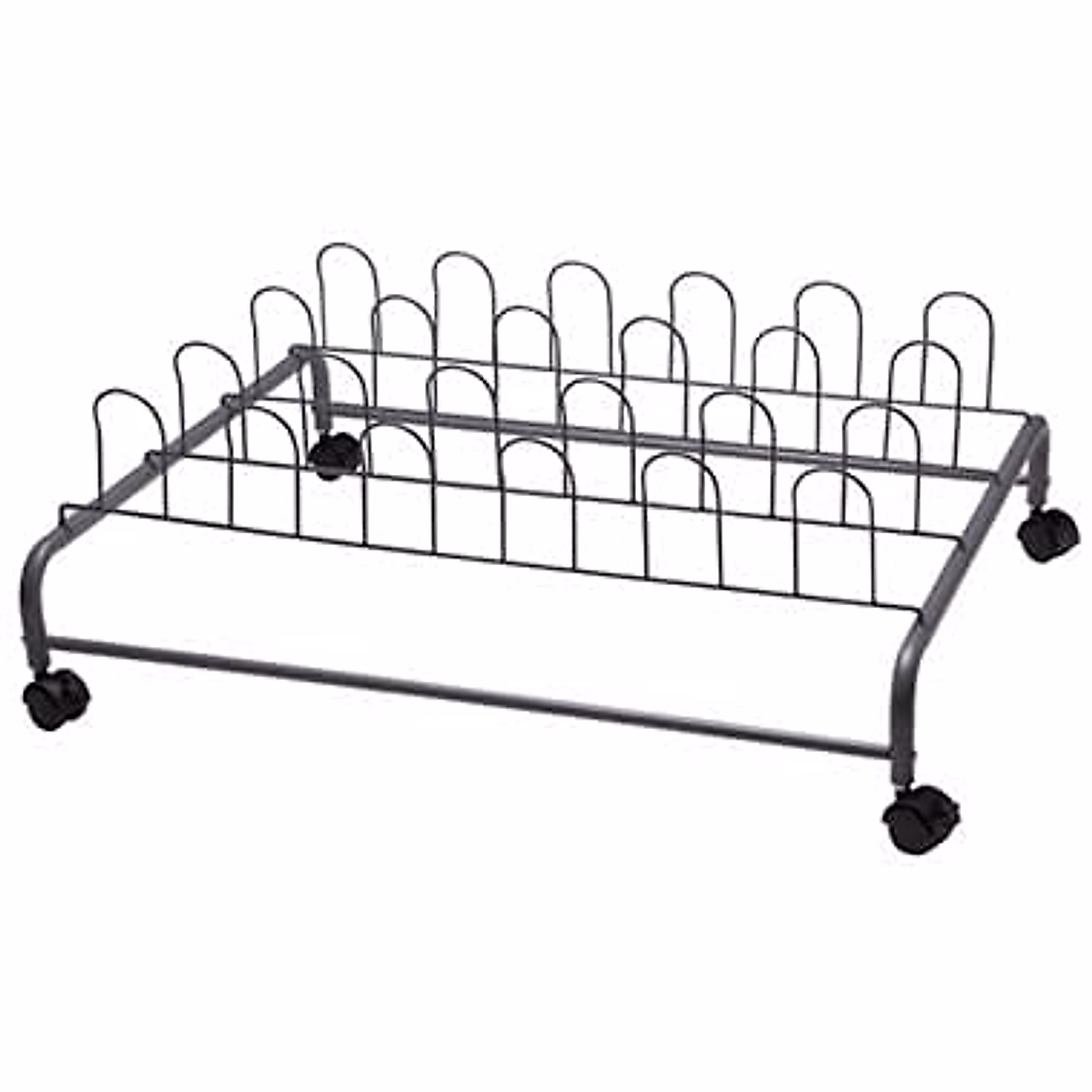 DormCo Suprima - Gray Underbed Shoe Holder with Wheels