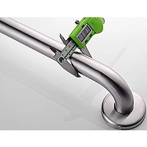 BRIGHT SHOWERS Stainless Steel Slide Bar Grab Rail Set Ada Compliant Includes Handheld Shower Head and 69-Inch Hose (Brushed Nickel)