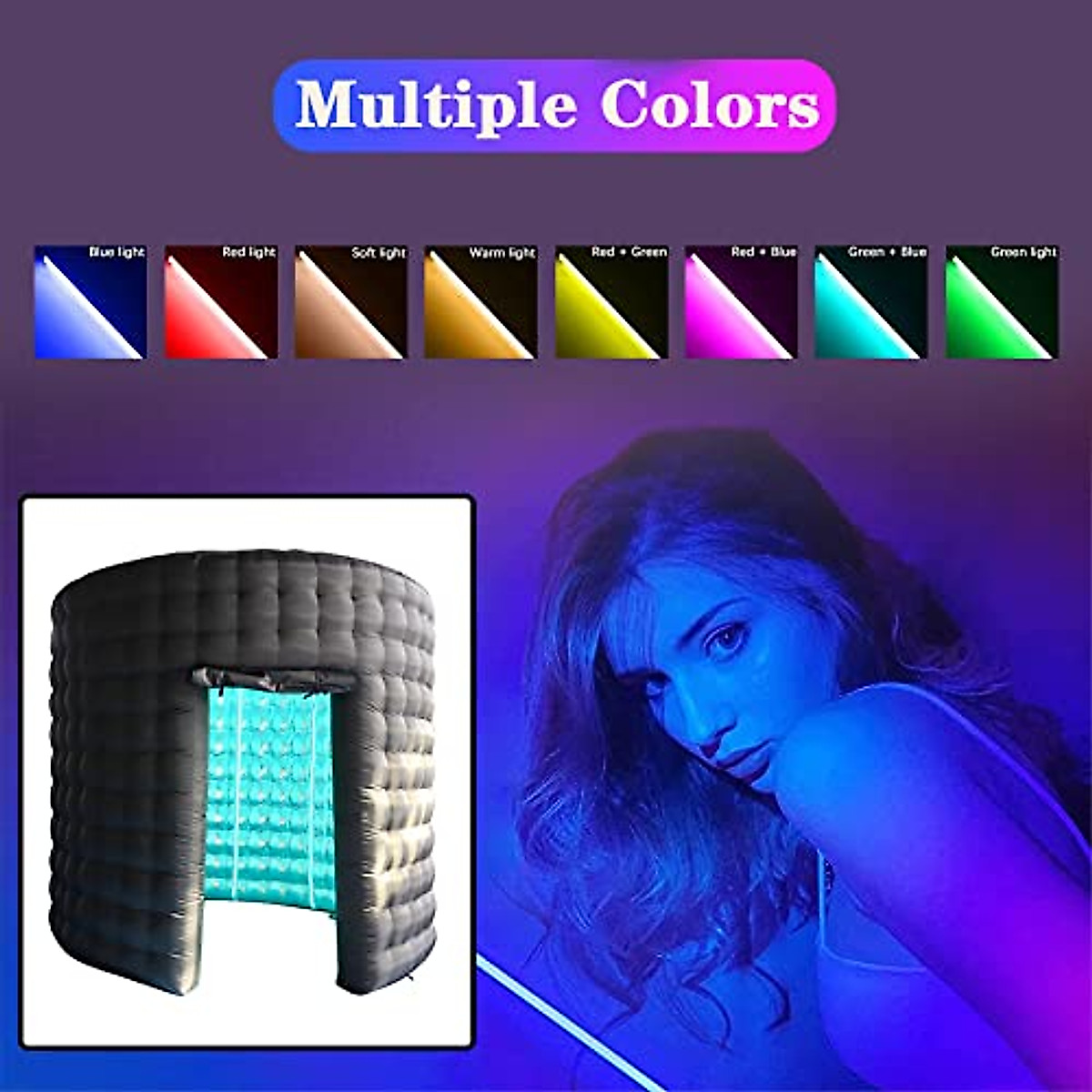 Inflatable Background Wall Suitable for 360 Photo Booth Machine with Silver Reflective Background 158inch Customize Logo Suitable for 360 Photo Booth Machines/Show Parties/Wedding Photography