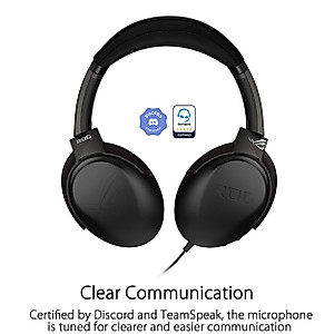 ASUS ROG Strix Go Gaming Headphones with USB-C Adapter | Ai Powered Noise-Cancelling Microphone | Over-ear Headphones for PC, Mac, Nintendo Switch, and PS4