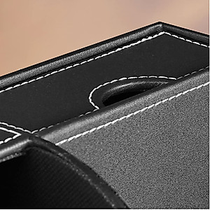 Desk Organizer, PU Leather Desktop Organizers and Accessories, Office Supplies Multi-Functional Caddy Storage with 6 Compartments and 1 Drawer, Workspace Organizer for Office Home School Classroom