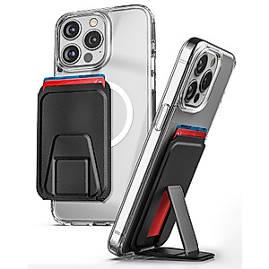 ENCASED Clear Case with Magnetic Wallet Designed for iPhone 15 Pro Case with Card Holder (Compatible with MagSafe) Clear