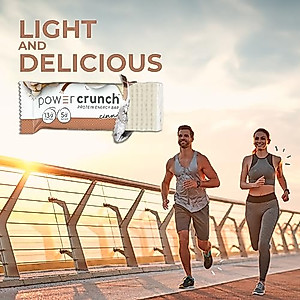 Power Crunch Protein Wafer Bars, High Protein Snacks with Delicious Taste, Cinnamon Roll, 1.4 Ounce (12 Count)