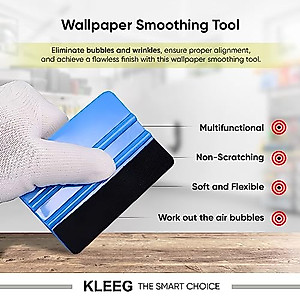 Zinsser SureGrip 122 Heavy Duty Wallcovering Adhesive, Wallpaper Glue + KLEEG Wallpaper Smoothing Tool, Wallpaper Tools Kit, Wall Paper Adhesive, Vinyl Wallcovering