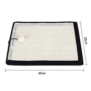 HAOZAIKEJI Cat Scratcher Mat Sofa Protector Natural Sisal Cat Scratching Mat Cat Scratch Couch Cover Heavy Duty Couch Guard Easy Installation Scratch Pad for Grinding Claws Protecting Furniture