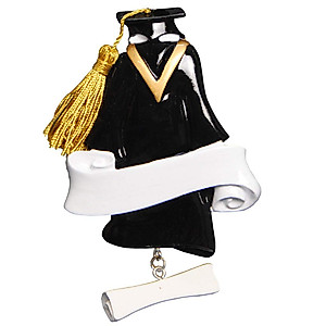 Personalized Graduation Gown Christmas Ornament 2022 | Christmas Decoration Ornament | Custom Writing Names Ornament