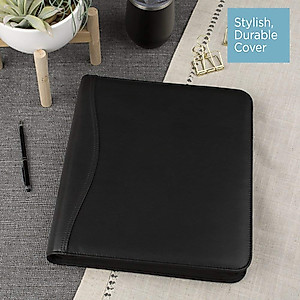 AT-A-GLANCE Genuine Leather Undated Starter Set, Folio Size, Black (038-0540-05)