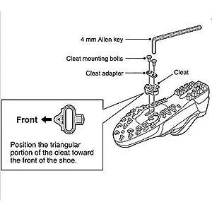NAACOO Bike Cleats Compatible with Shimano SPD SM-SH51 - Spin Peloton Indoor Cycling Clips & Mountain MTB Bicycle Cleat Set -4° Degree Float (SH51 A)