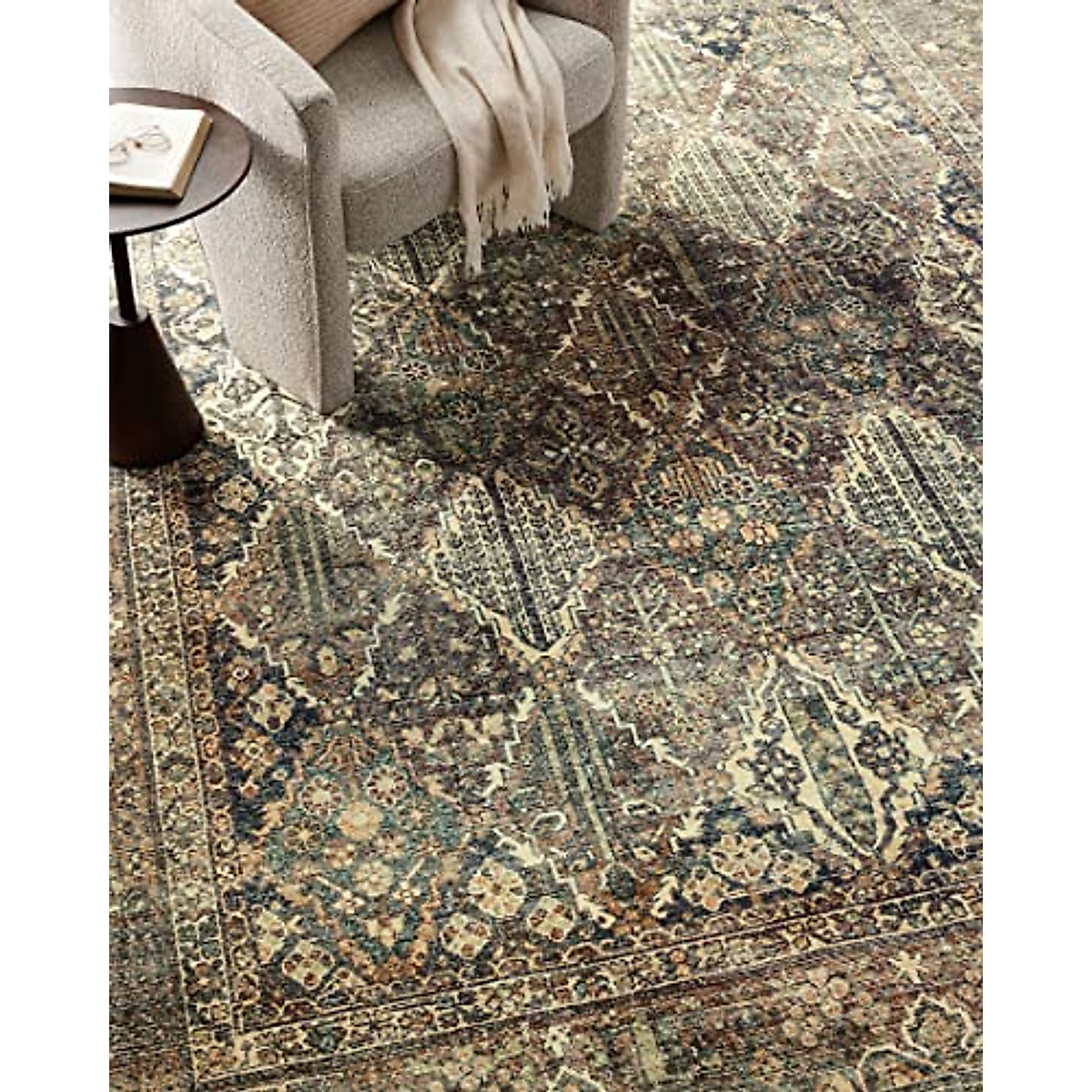 Loloi Magnolia Home by Joanna Gaines x Banks Spice/Blue 7'-6" x 9'-6" Area Rug