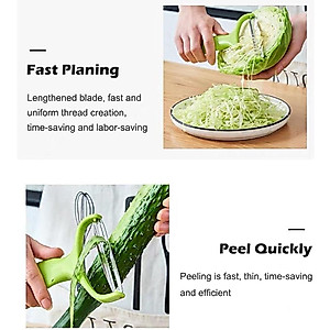 Green Cabbage Shredder,Vegetable Cutter Cabbage Slicer,Stainless Steel Fruit Vegetable Potato Peeler Cabbage Graters Kitchen Must Have for Home Restaurants 18 * 12cm