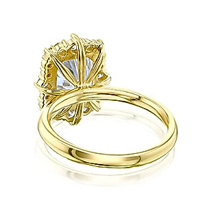 3.1 ct tw Kobelli Moissanite Raina Engagement Ring - yellow-gold / 6.0 / G-H