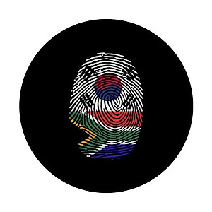 Africa South Korea Fingerprint South Korean South African PopSockets Standard PopGrip