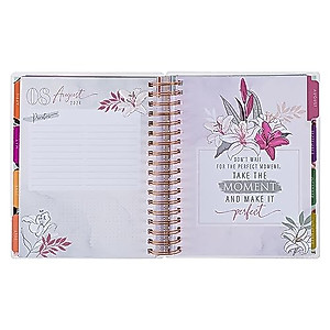 Christian Art Gifts Inspirational 18 Month Wirebound 2024 Planner for Women: I Can Do All This - Philippians 4:13 Bible Verse, Personal Week Organizer w/Elastic Closure Aug 2023-Jan 2025, Teal Floral