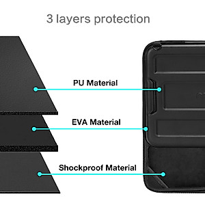 MOSISO Hard Shell Laptop Shoulder Bag Compatible with MacBook Air 13 M2 A2681 A2337 A2179 A1932/Pro 13 M2 M1 A2338 A2251 A2289 A2159 A1989 A1706 A1708, Heavy Duty Shockproof Carrying Case, Black