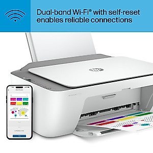 HP DeskJet 2755e Wireless Color All-in-One Printer with bonus 6 months Instant Ink (26K67A)