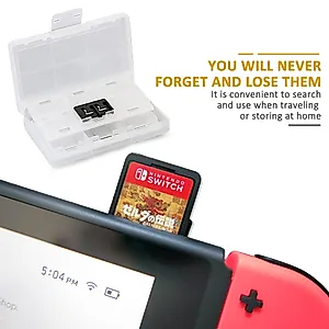 Xahpower Game Card Case Holder for Nintendo Switch, 24-in-1 Game Storage Case Compatible with Nintendo Switch/ Switch Lite/ Switch Oled Catridge Storage Box Black