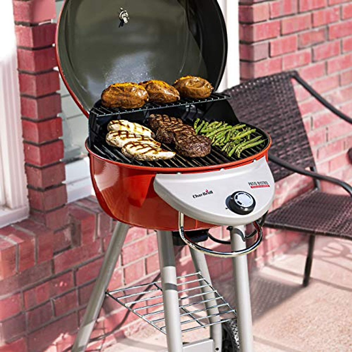 Char-Broil 20602109 Patio Bistro TRU-Infrared Electric Grill, Red