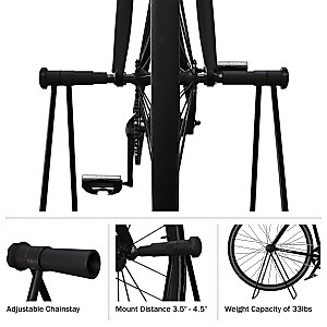 Bike Repair Stand - Foldable Bicycle Stand for Maintenance and Repairs with Adjustable Chainstay Mounts - Bike Accessories by RAD Sportz, Black, Large