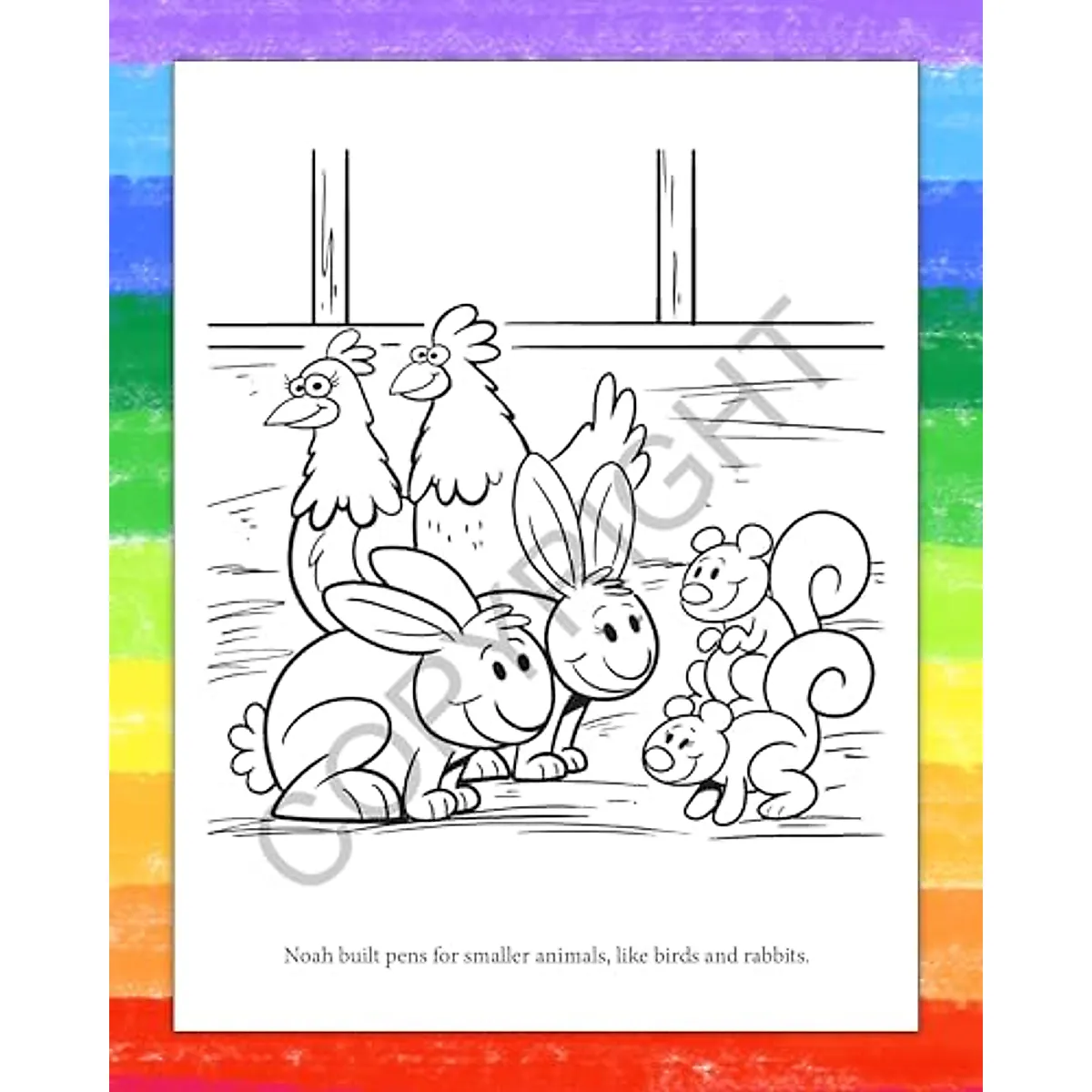 ZOCO - Noah's Ark - Religious Coloring Books (25 Bulk Pack, Without Crayons) - Christian Activity Books for Kids - Sunday School Crafts