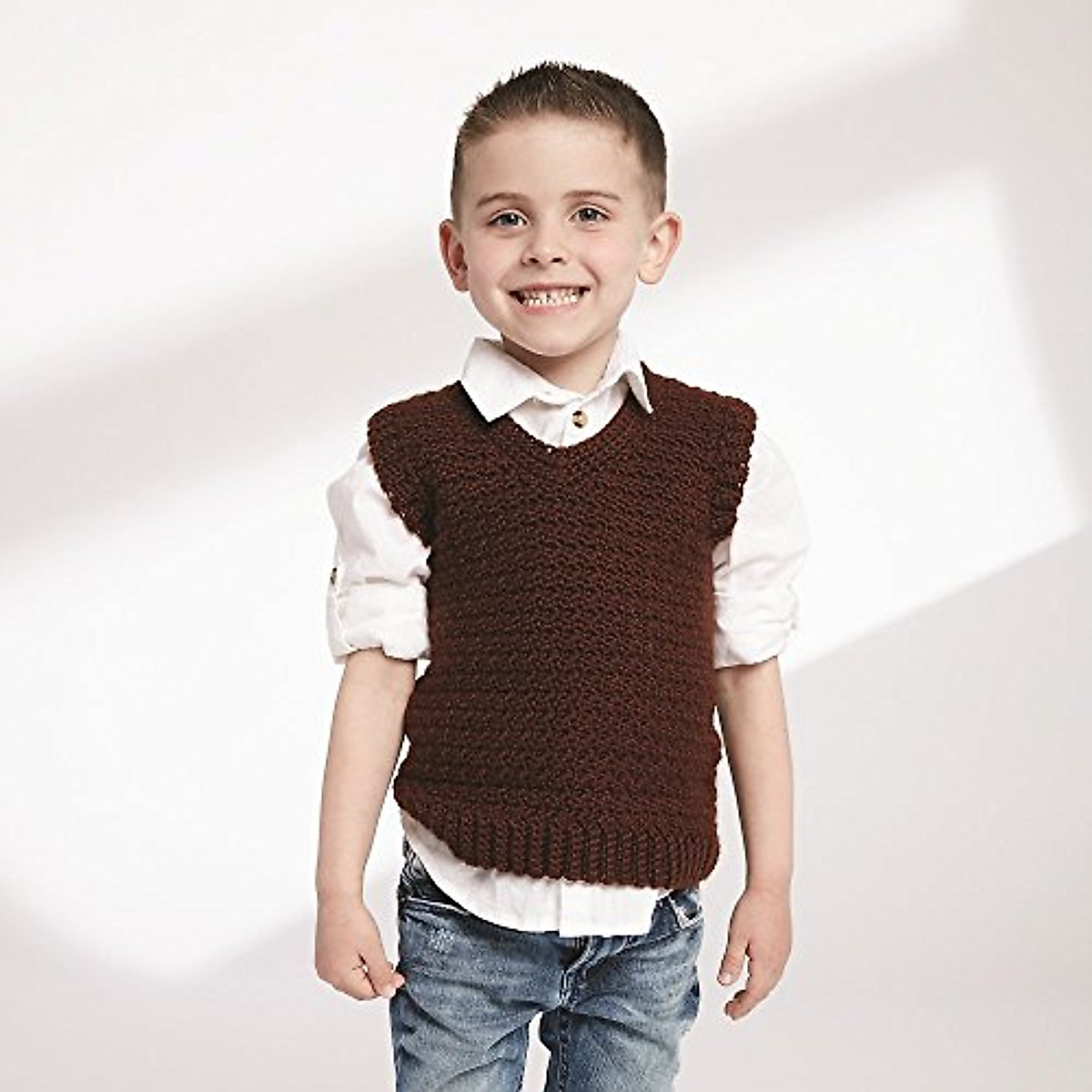 Caron Simply Soft Solids Yarn, 6oz, Gauge 4 Medium, 100% Acrylic, Chocolate - Machine Wash & Dry (H970039750)