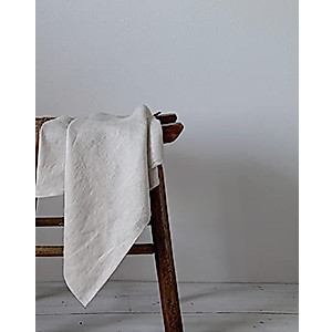 LK PureLife 100% Pure Flax Linen Kitchen Towels-20x27 Inch-Stonewashed Flax Linen-Extra Soft Quick Dry for Tea Towels Dish Towels Hand Towels-Set of 2-Natural