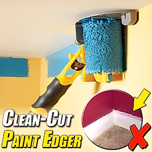 Clean-Cut Paint Edger Roller Brush Safe Tool for Home Room Wall Ceilings,Doors,Window,Baseboards,Chair Rail (Multicolor)