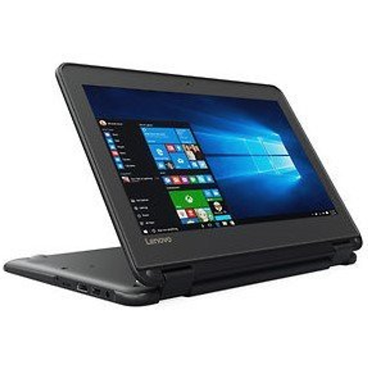 Black Flip design Lenovo 11.6-inch Touchscreen 2-in-1 Business Laptop, Intel Celeron N3060, 4GB Memory, 32GB eMMC, Webcam, Wifi, Bluetooth, Windows 10 Professional (PC) (Renewed)