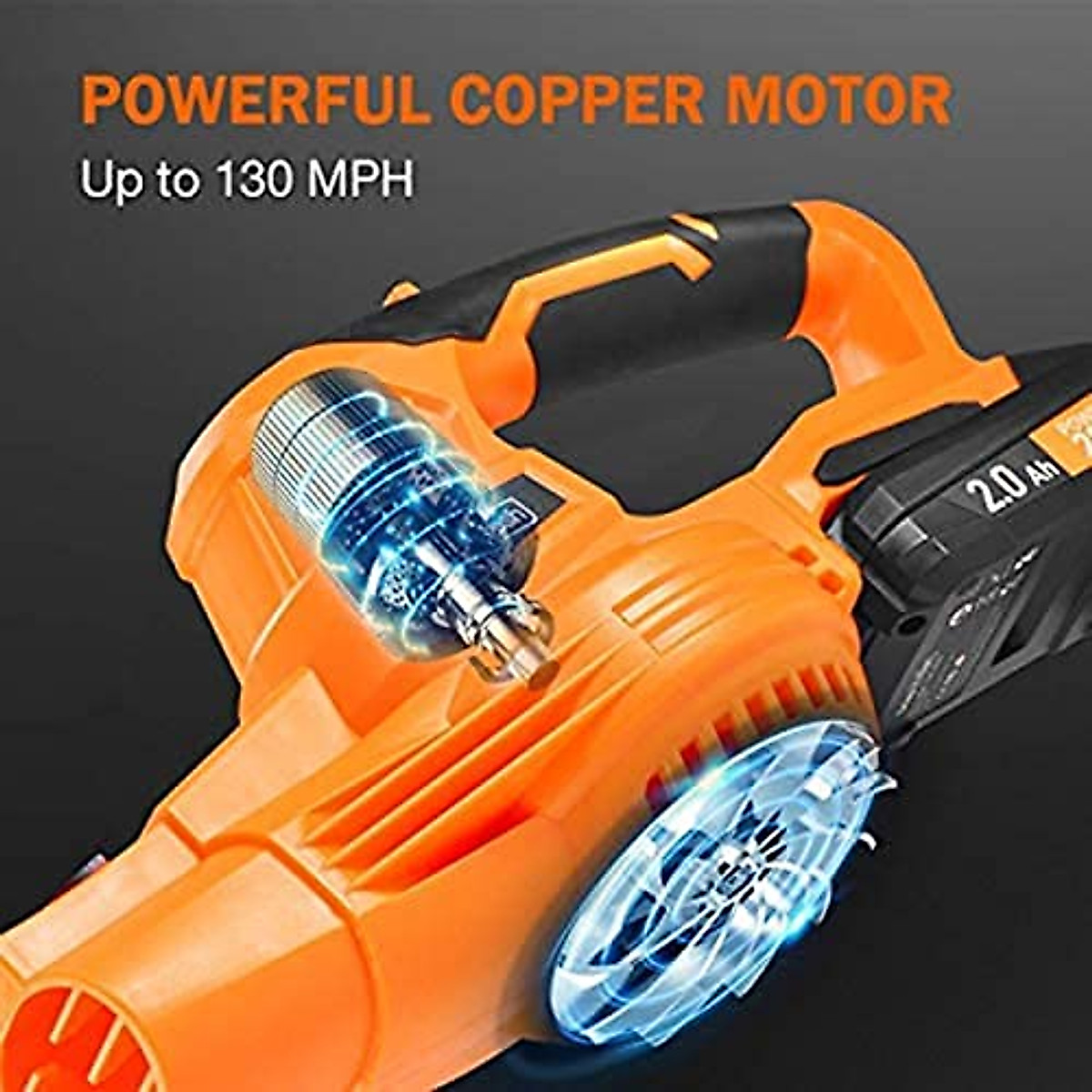 SnapFresh Leaf Blower -20V Cordless Leaf Blower with Battery & Charger, Electric Leaf Blower for Yard Cleaning, Lightweight Leaf Blower Battery Powered for Snow Blowing (Battery & Charger Included)