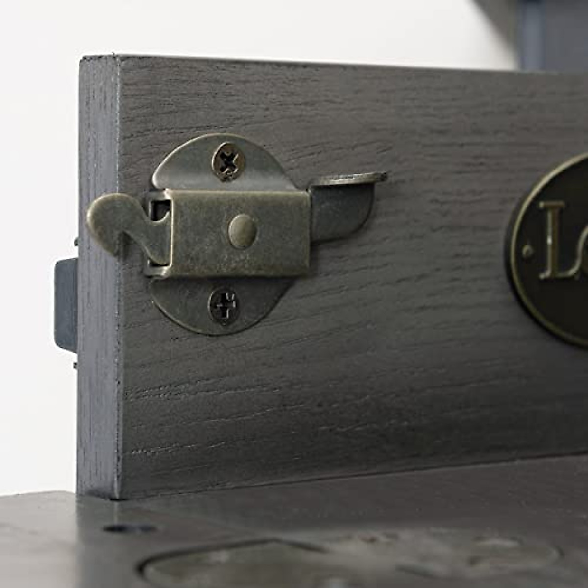 Leick Home Chisel & Forge Corner Computer Desk, Smoke Gray/Matte Black