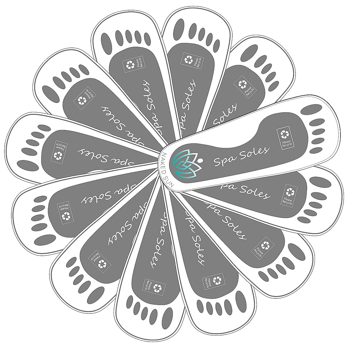 100 Pair Grey Disposable Adhesive Spray Tan Feet Protector Pads for Sunless Airbrush Tanning