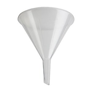 Karter Scientific 210Q2 Natural PP Plastic Funnels, Short Stem, 55mm (Pack of 100)