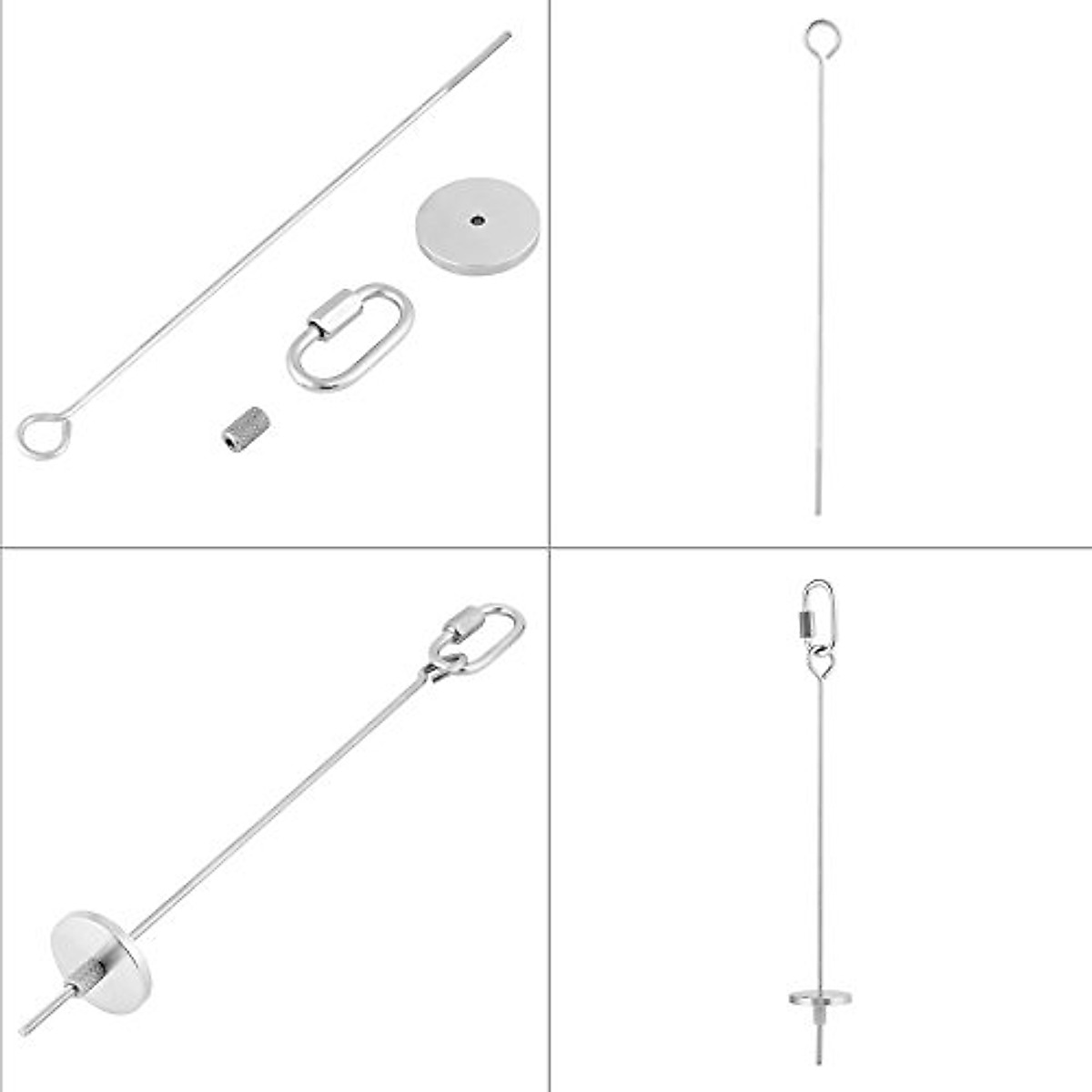 Parrot Fruit Holder, Stainless Steel Bird & Small Animals Stainless Steel Fruit Vegetable Holder Foraging Toy Bird Treat Skewer(#2)