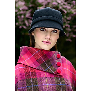 Mucros Weavers Ladies Flapper Hat Black Wool