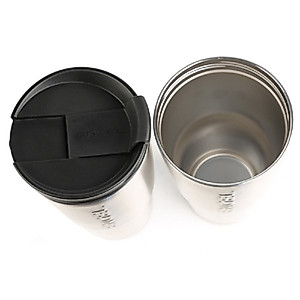 ENGEL Coolers 30-Ounce Stainless Steel Double Wall Vacuum-Insulated Hot/Cold Drinks Travel Tumbler with No-Spill Lid and Non-Slip Base, Silver