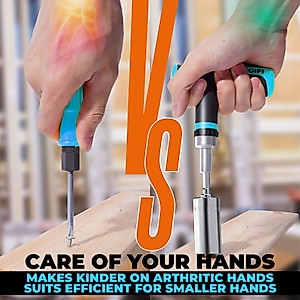 Ratcheting Screwdriver Wrench Set, Super Universal Socket Tools, Unique Gifts for Men Who Have Everything, Cool Gadgets Gifts for Craftsman, Carpenters, Electrician, Blue