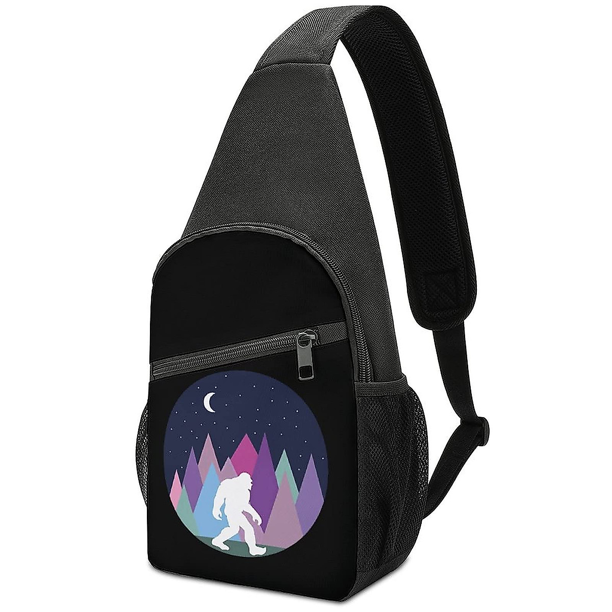 FunnyStar Mutli Color Forest Bigfoot Sasquatch Sling Bag Crossbody Backpack Shoulder Chest Daypack For Travel Hiking