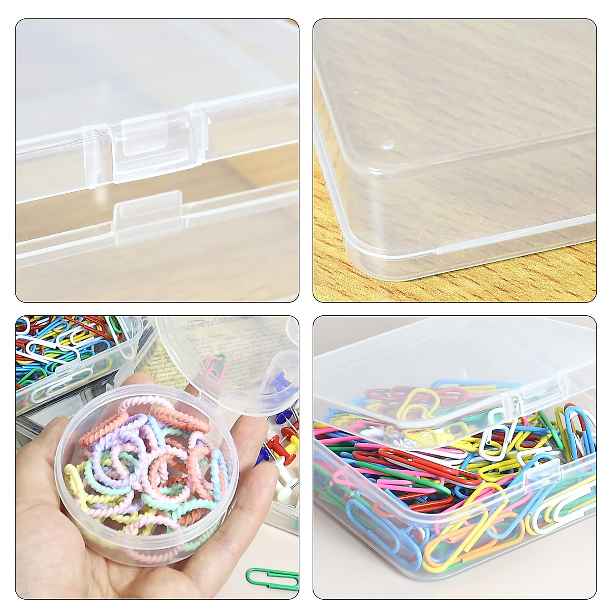 Lohoee 8Pcs Clear Game Tokens Storage Containers,Clear Organizer Storage Box Containers,Board Game Storage Containers for Small Items,Game Pieces,Craft Projects,Components,Dice,Tokens, Accessories