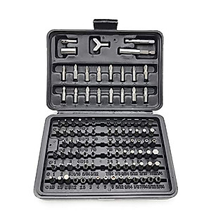 HTTMT 100 - Pcs 1/4 Torx Hex Torq Security Bit Set Tamper Proof Case Screwdriver