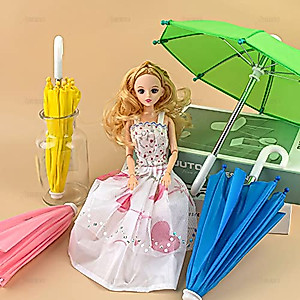 AUEAR, 5 Pack Colorful Mini Umbrella Cute Tiny Umbrella Small Sunny Rainy Umbrella for Photography Props Home Decoration Supplies