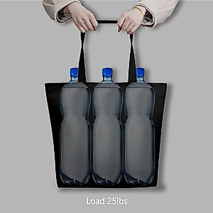 TOPDesign 2-Pack Canvas Tote Bags with Magnetic Snap, Reusable Grocery Shopping Bags, DIY Your Creative Designs