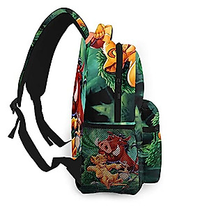 Funny MDVDFVGR Casual Backpack Fancy Book Bag Daypack Laptop Back Pack Hiking Outgoing For Teen Women Men