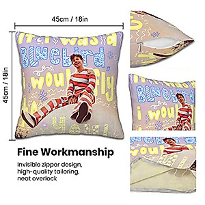 Super Star Throw Blanket Singer Flannel Blanket with Pillow Cover, Soft Cozy Poster Blanket with Pillow Case for All Season, Lightweight Fall Throw Blanket for Sofa Office Traveling Homeblanket