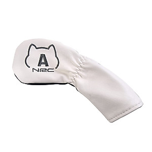 COOLSKY Golf Iron Head Cover Cute Akita Dog Animal Cartoon Pattern Thick Synthetic Leather PU Puppy Dog Headcovers Black 9PCS (4.5.6.7.8.9.A.P.S)