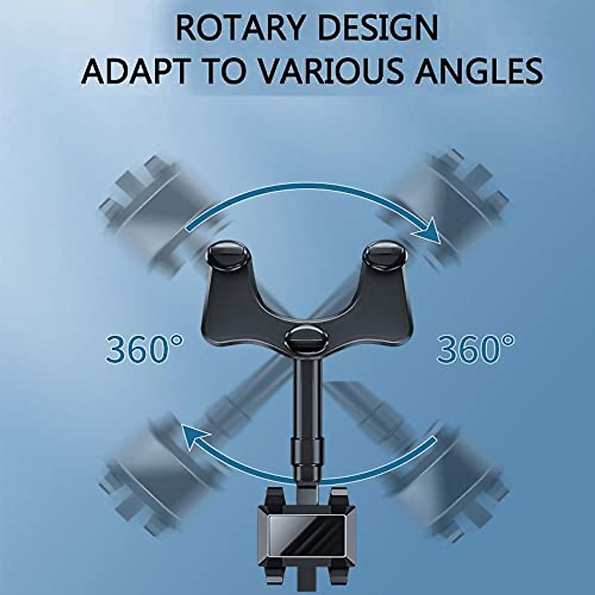 Youdiyla 360°Rotatable and Retractable Car Phone Holder - Rear View Mirror Phone Holder, Car Phone Holder Mount, Easy to Install and Remove, for All Mobile Phones and All Car