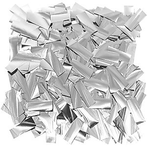 Silver Foil Metallic Strips Table Confetti Wonderland Birthday Baby Bridal Shower Party Mylar Confetti Wedding Bachelorette Graduation Party Table Scatter Sprinkles Sequins Confetti Decorations, 60g