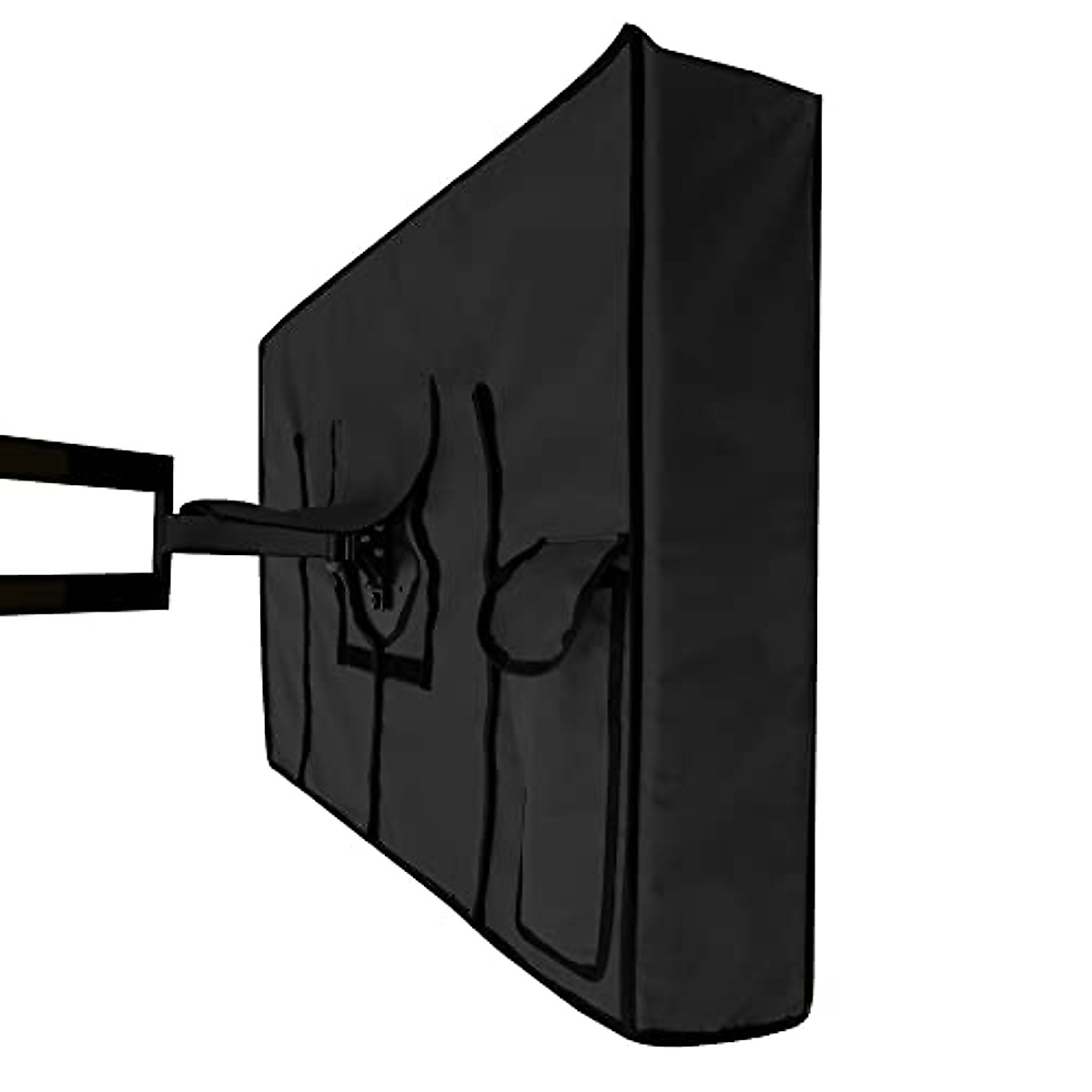 KHOMO GEAR Outdoor TV Cover - Panther Series - Universal Weatherproof Protector for 60 - 65 Inch TV - Fits Most Mounts & Brackets, Black